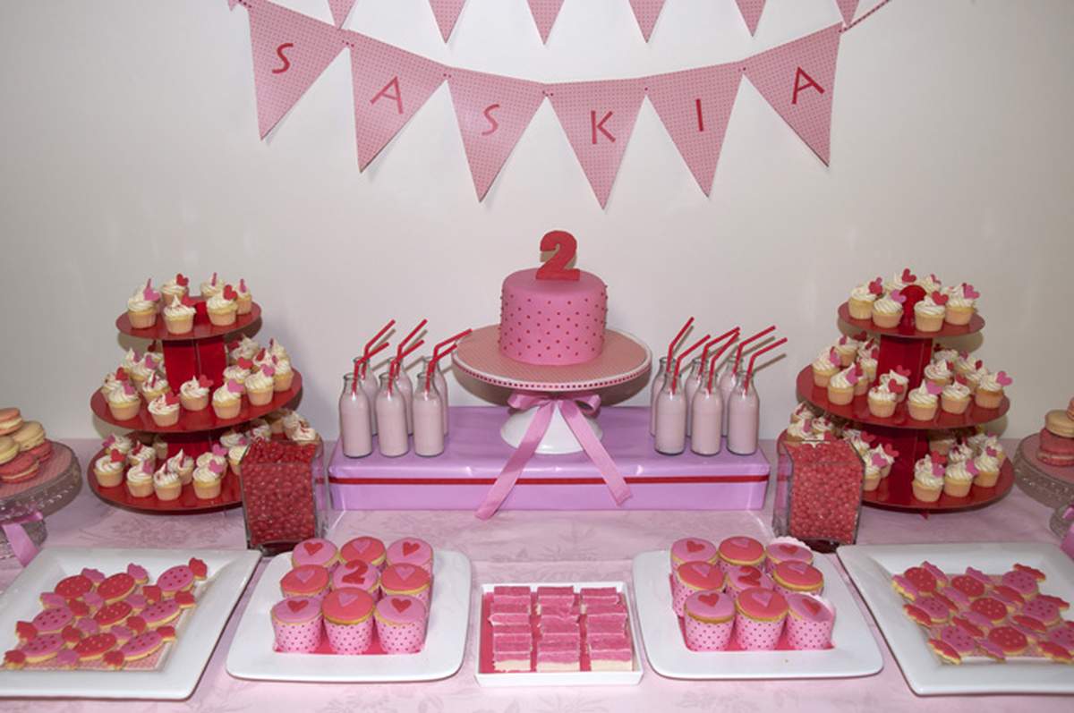 Pink and red polkadot party Birthday Party Ideas | Photo 1 of 10 ...