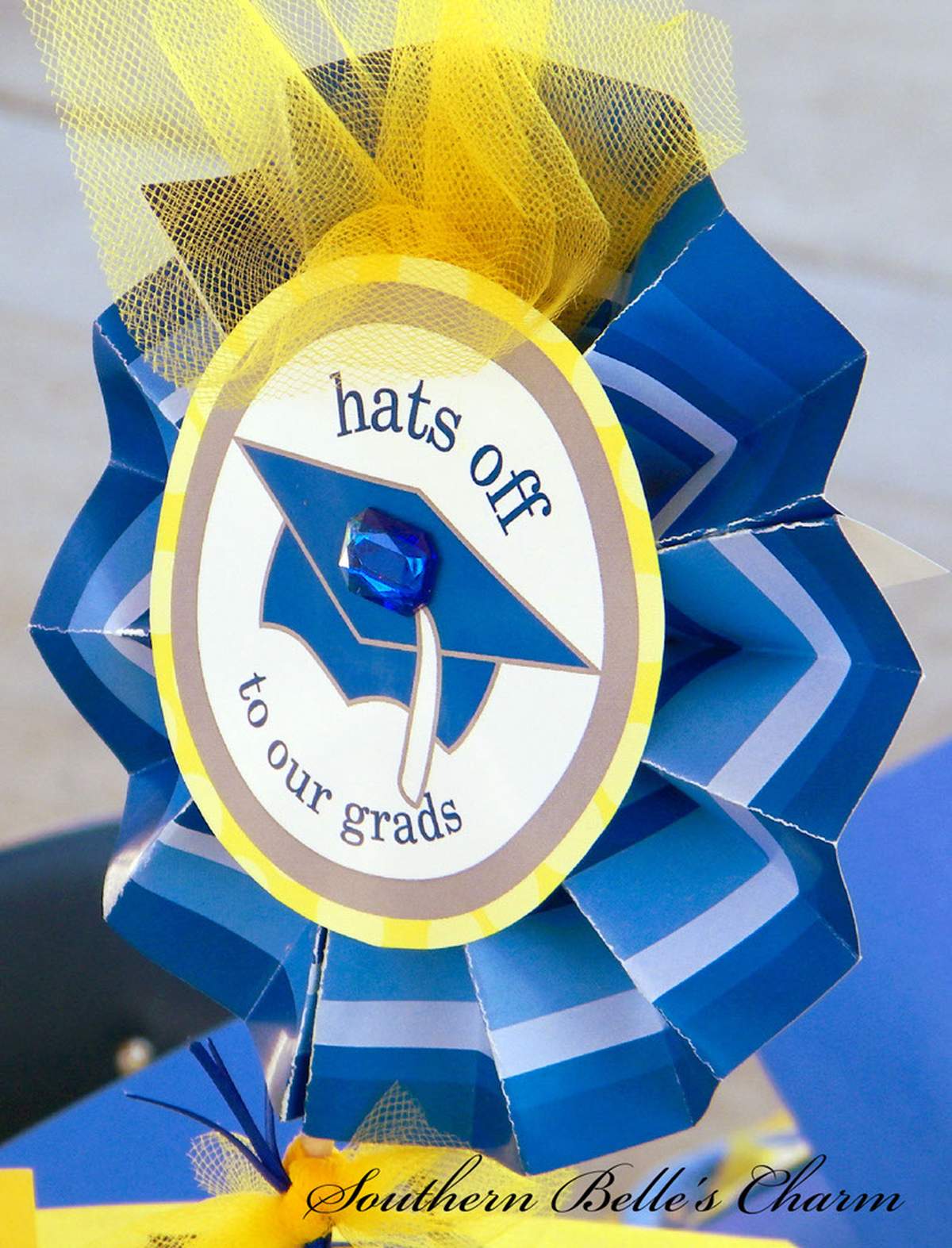 Blue & Yellow Graduation/End of School Party Ideas | Photo 4 of 18 ...