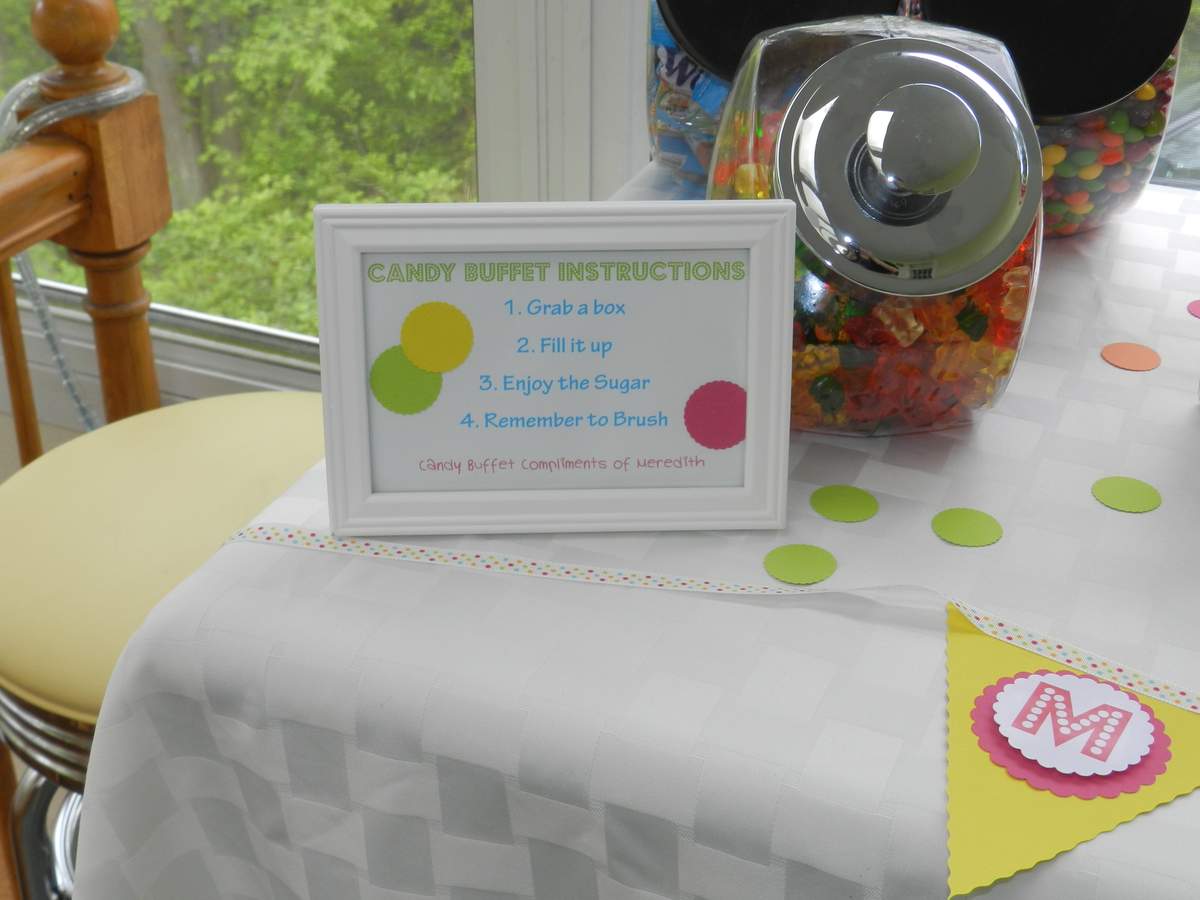 Simple Candy Buffet Birthday Party Ideas | Photo 6 of 13 | Catch My Party
