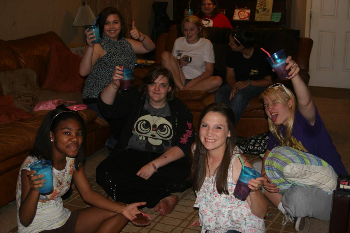 Celebrating the finale of Glee's season Fun get-together with friends ...