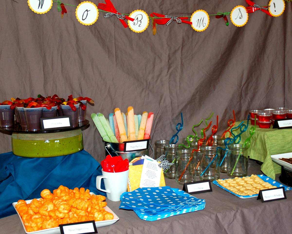 How To Eat Fried Worms Back to School Party Ideas | Photo 1 of 32 ...