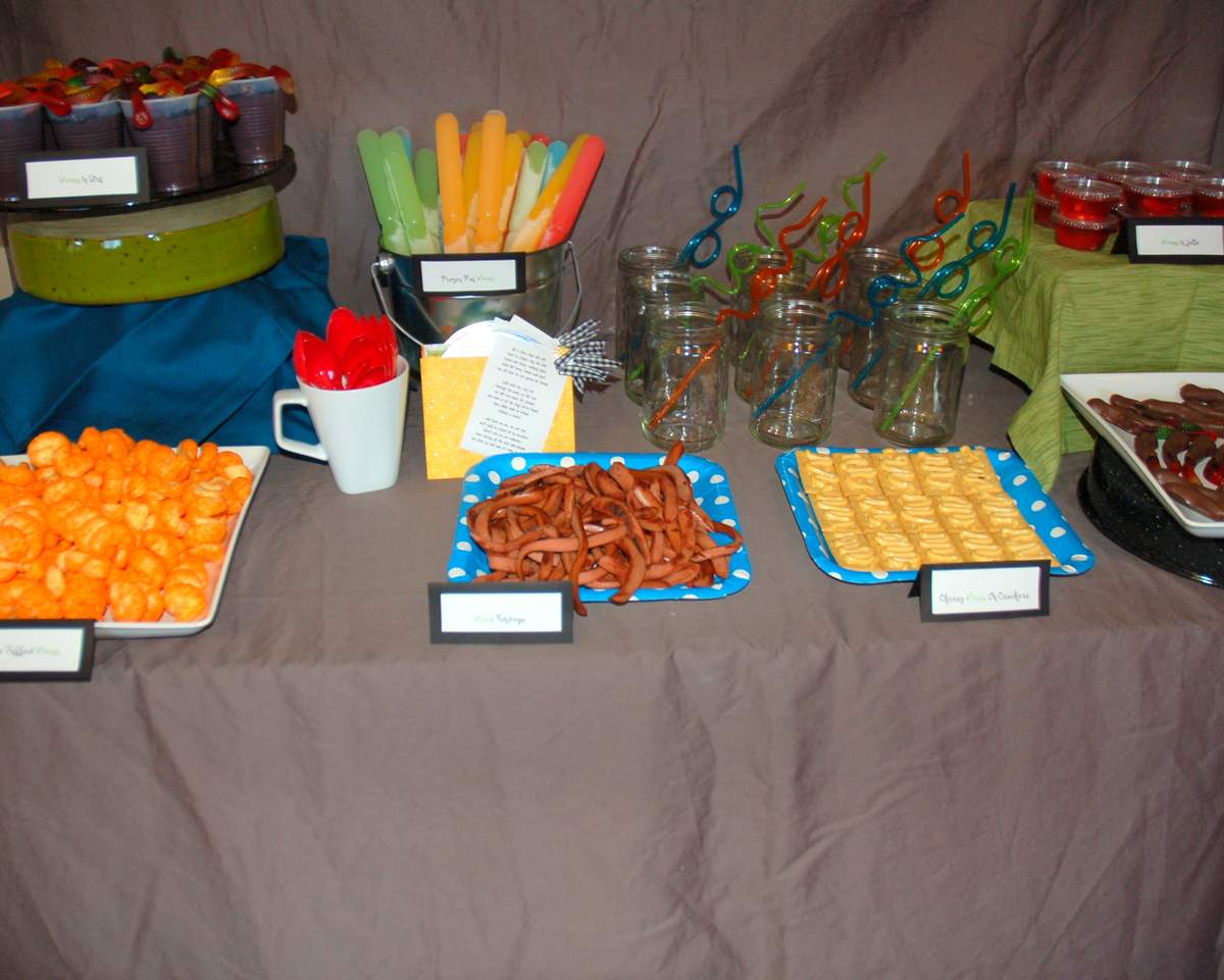 How To Eat Fried Worms Back to School Party Ideas | Photo 2 of 32 ...