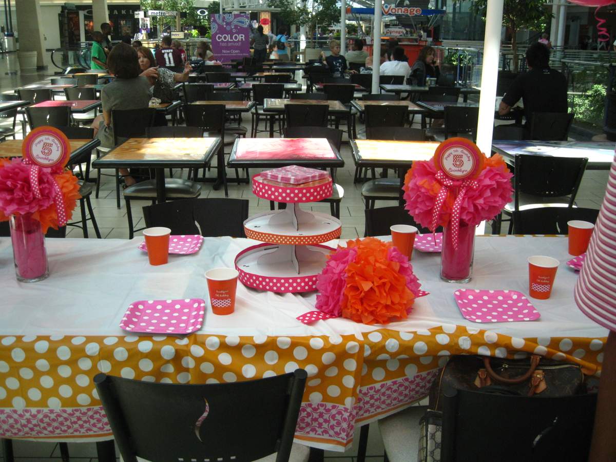 Hot Pink and Orange Polka Dot Birthday Party Ideas | Photo 4 of 11 ...