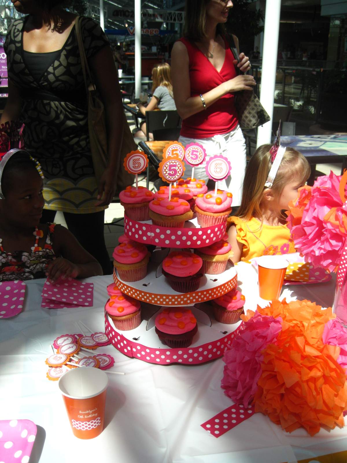 Hot Pink and Orange Polka Dot Birthday Party Ideas | Photo 4 of 11 ...