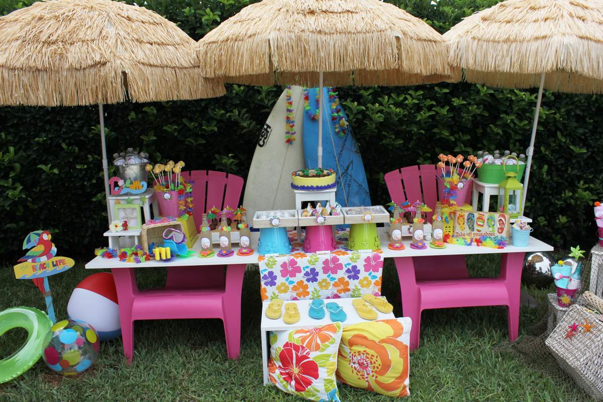 Summer Pool Party Birthday Party Ideas | Photo 1 of 27 | Catch My Party