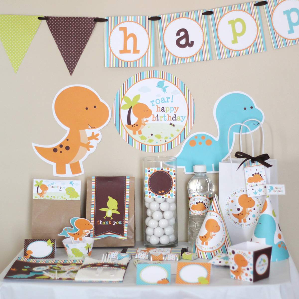 Birthday "Dinosaurs Birthday Printable DIY Party Kit" | Catch My Party