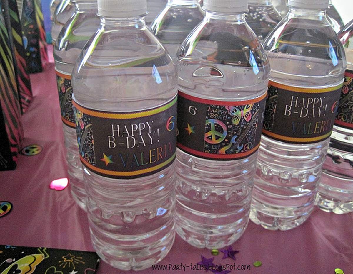 Neon Doodle Groovy Rocker girl party Birthday Party Ideas | Photo 4 of ...