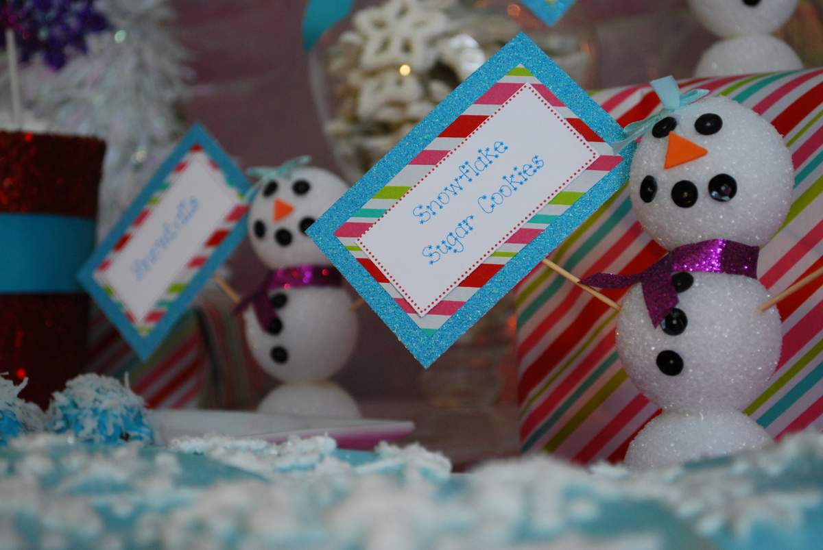 Winter Wonderland, Snowman, Snowflake Birthday Party Ideas | Photo 7 of ...