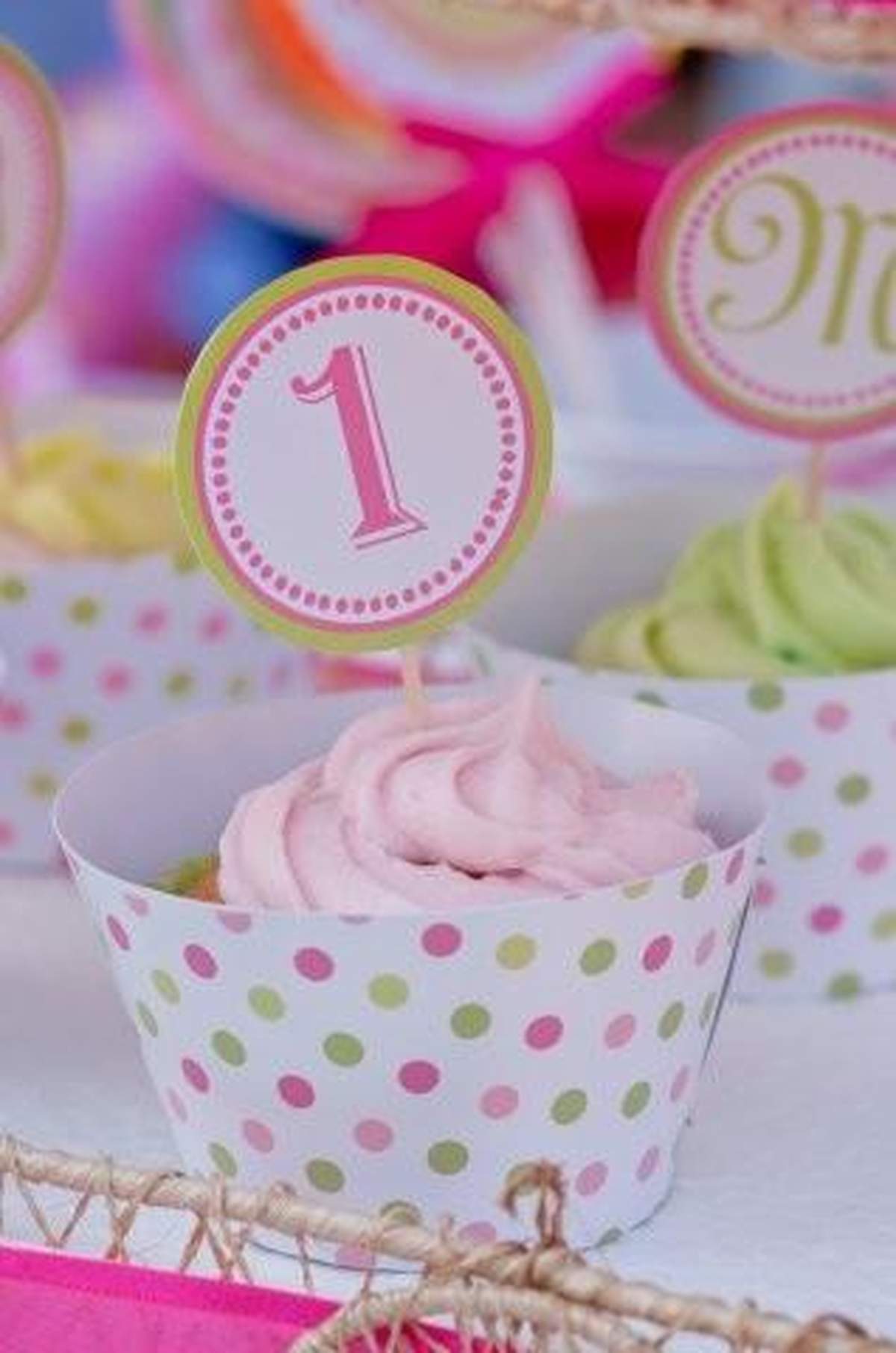 Pink & green Polka dots Birthday Party Ideas | Photo 46 of 154 | Catch ...