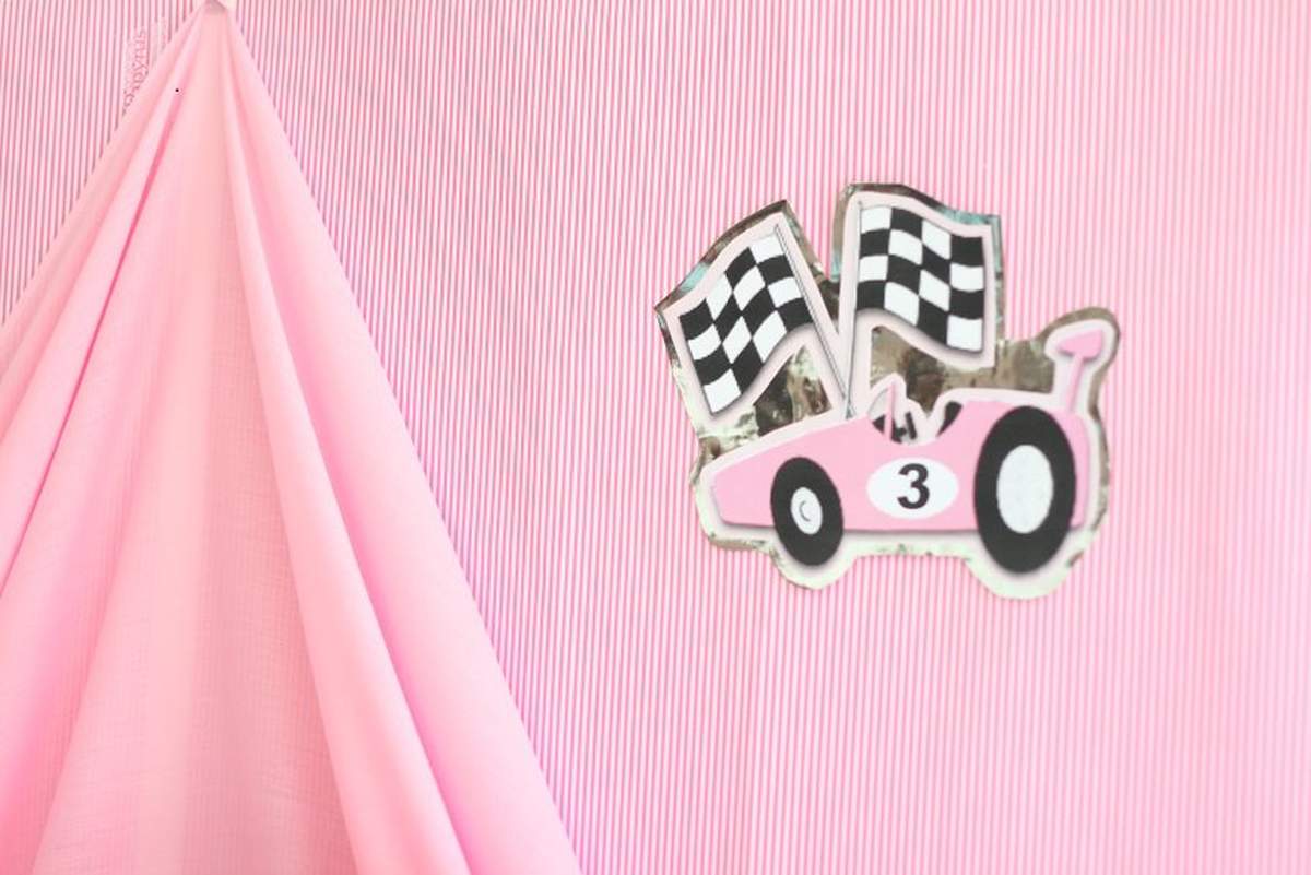 Pink Race Car Birthday Party Ideas | Photo 3 of 13 | Catch My Party