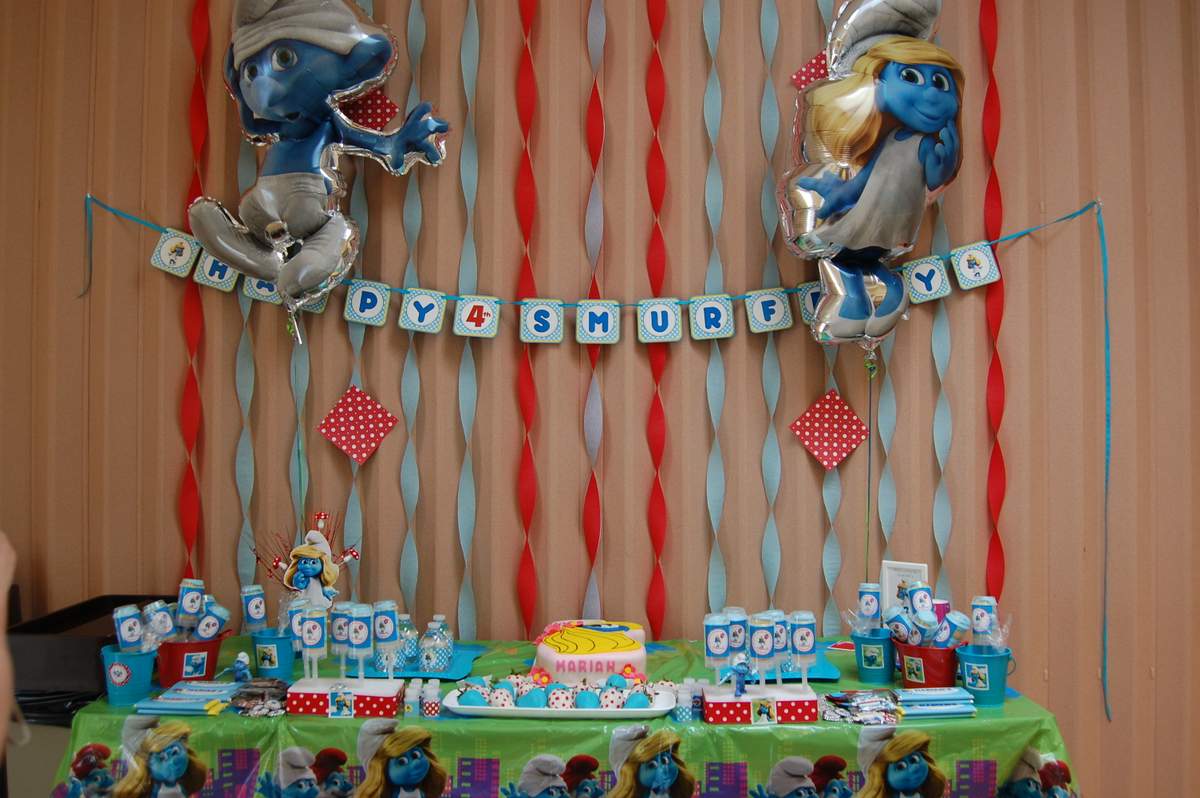 Smurfs Birthday Party Ideas | Photo 1 of 18 | Catch My Party