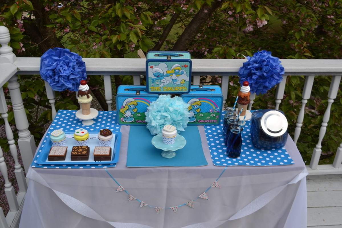 The smurfs Playdate Party Ideas | Photo 8 of 36 | Catch My Party
