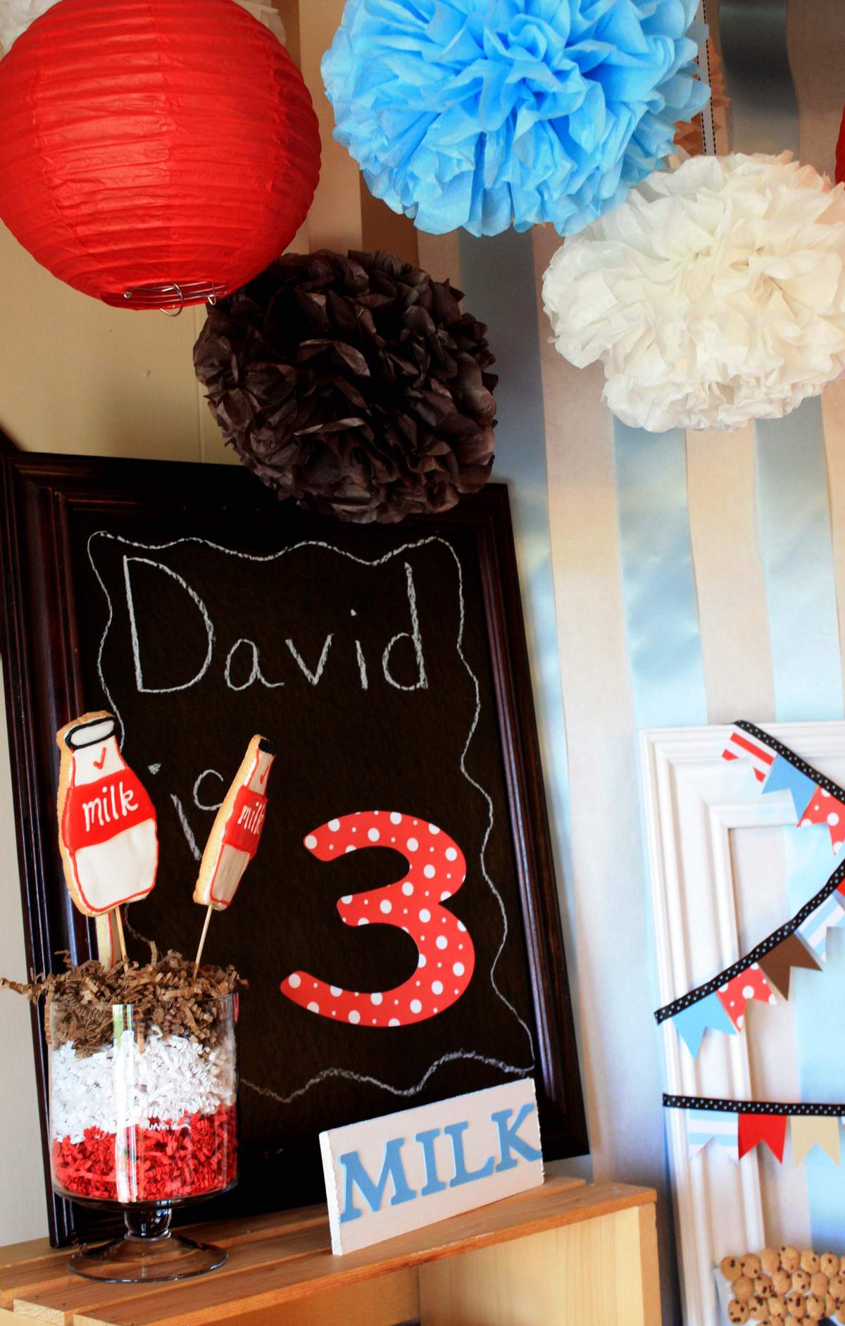 Cookies and milk Birthday Party Ideas | Photo 2 of 24 | Catch My Party