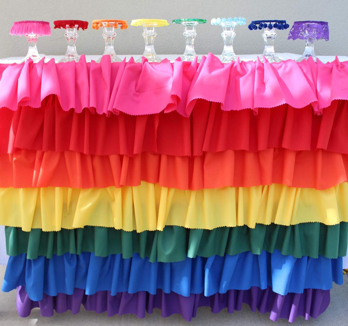 Rainbow Tea Party Birthday Party Ideas | Photo 2 of 10 | Catch My Party