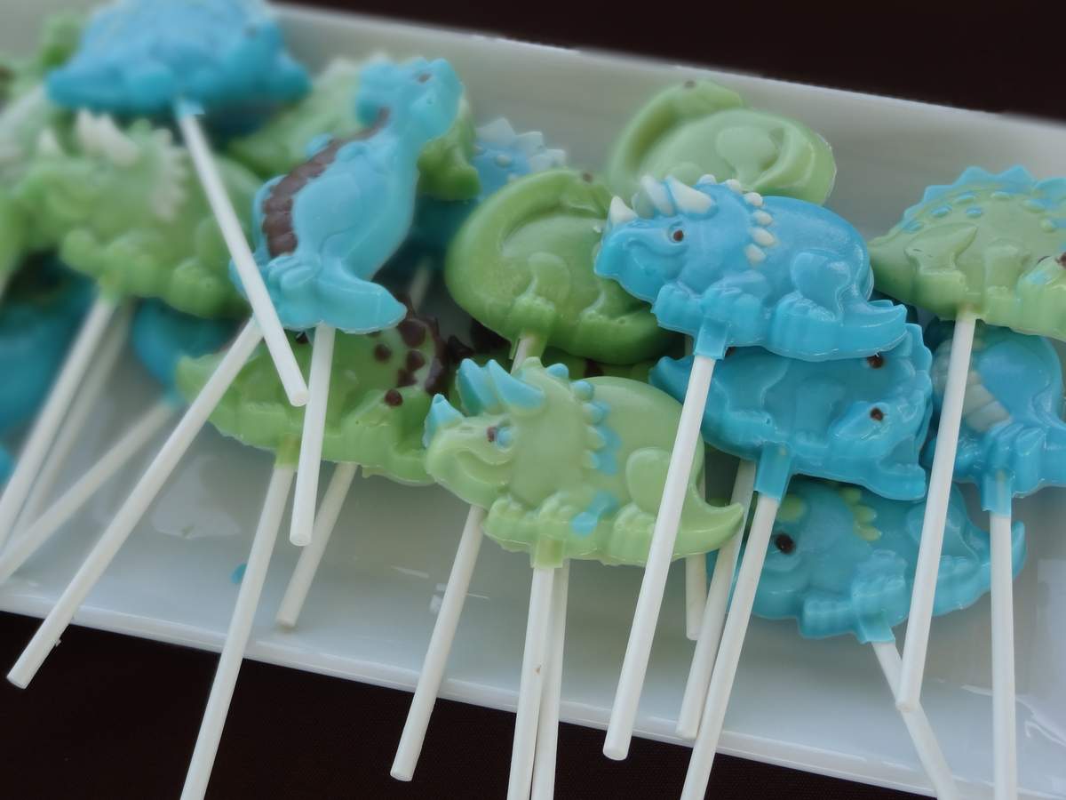 Dinosaurs, blue, brown and green Birthday Party Ideas | Photo 13 of 13 ...