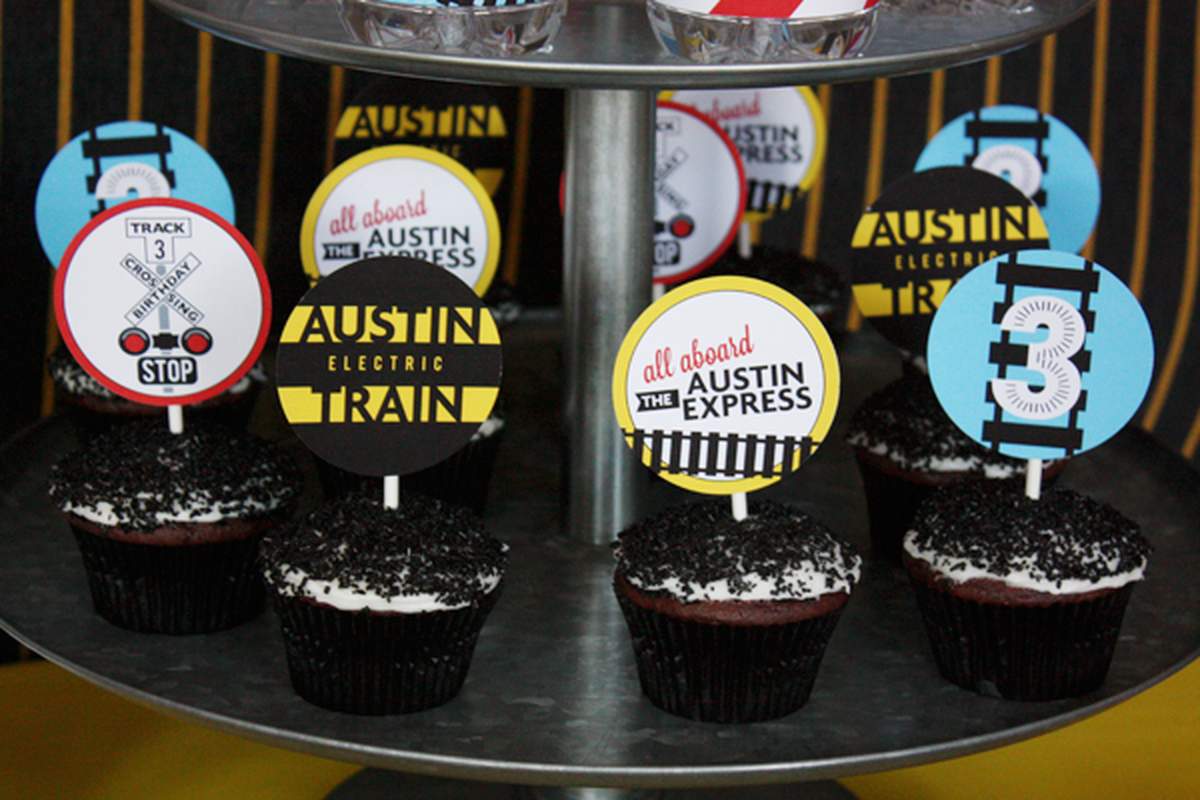 Modern Train- Come ride the Austin Express Birthday Party Ideas | Photo ...