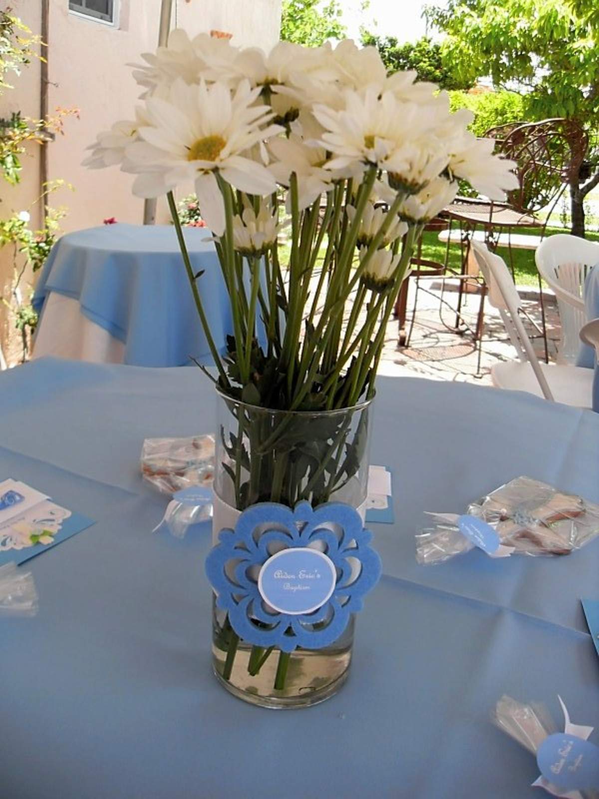 light blue and white Baptism Party Ideas | Photo 1 of 7 | Catch My Party