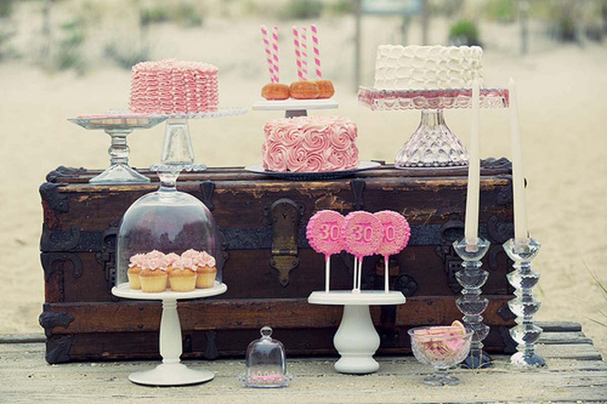 Romantic Pink Beach Party Birthday Party Ideas | Photo 1 of 11 | Catch ...