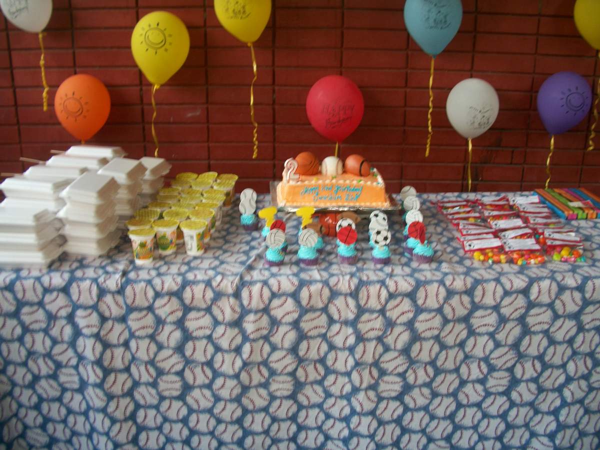 ball themed party Birthday Party Ideas | Photo 4 of 19 | Catch My Party