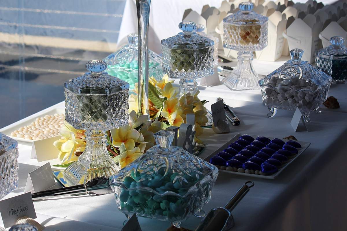 Seaside Candy Buffet Wedding Party Ideas | Photo 1 of 12 | Catch My Party
