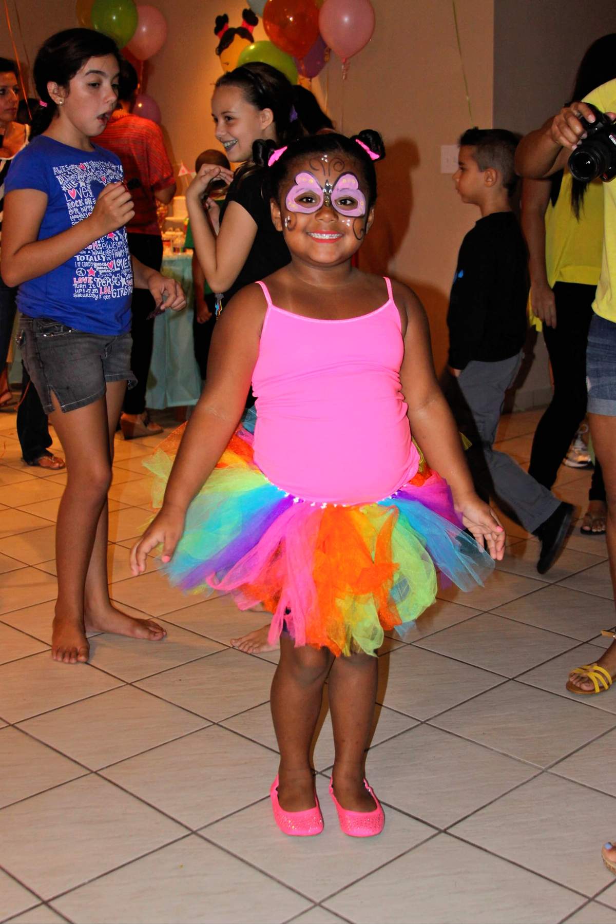 Custom character in rainbow tutu Birthday Party Ideas | Photo 1 of 28 ...