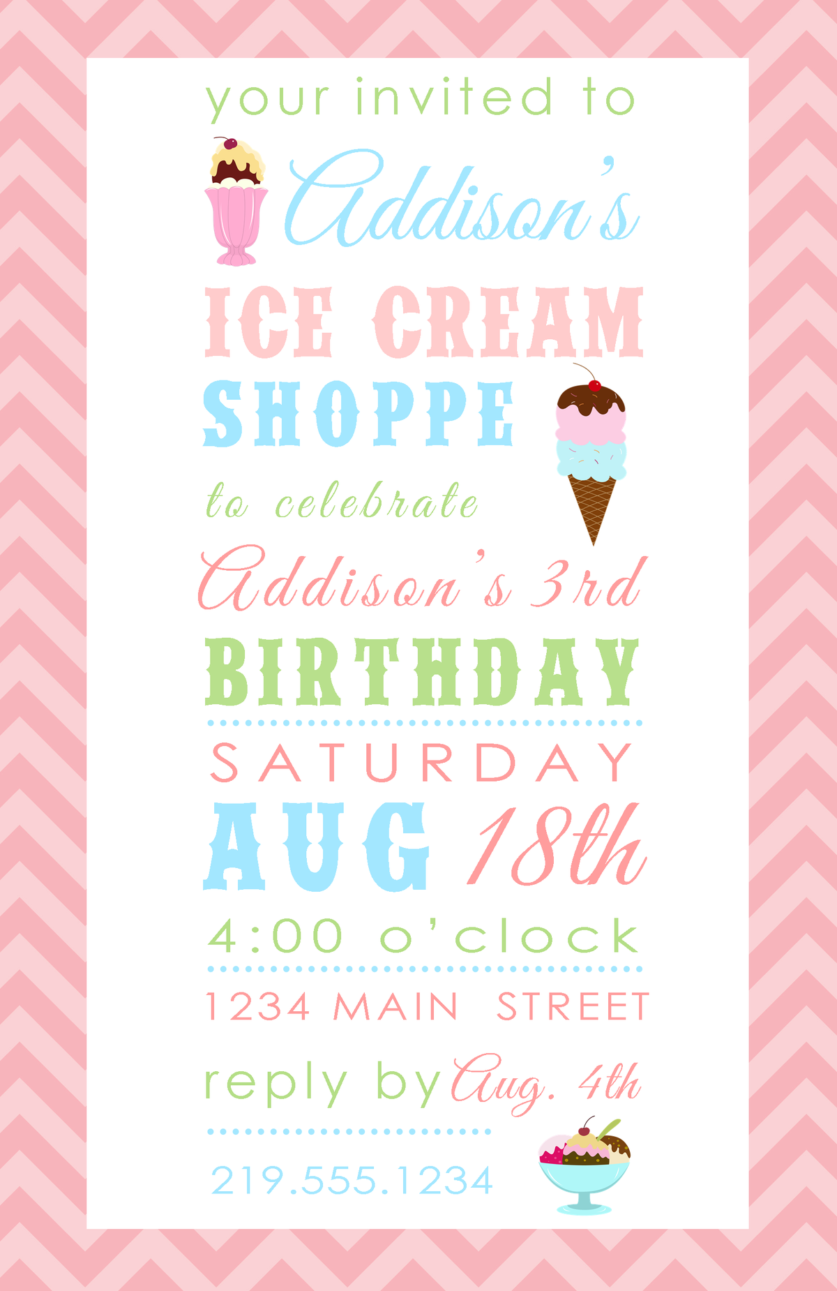 Ice Cream Shoppe Birthday Party Ideas | Photo 8 of 8 | Catch My Party
