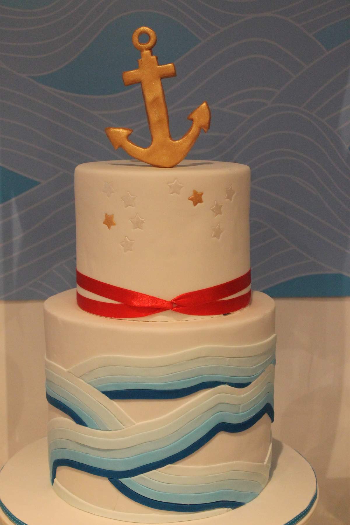 Ocean Swirl Nautical Dessert Table Baptism Party Ideas | Photo 1 of 20 ...