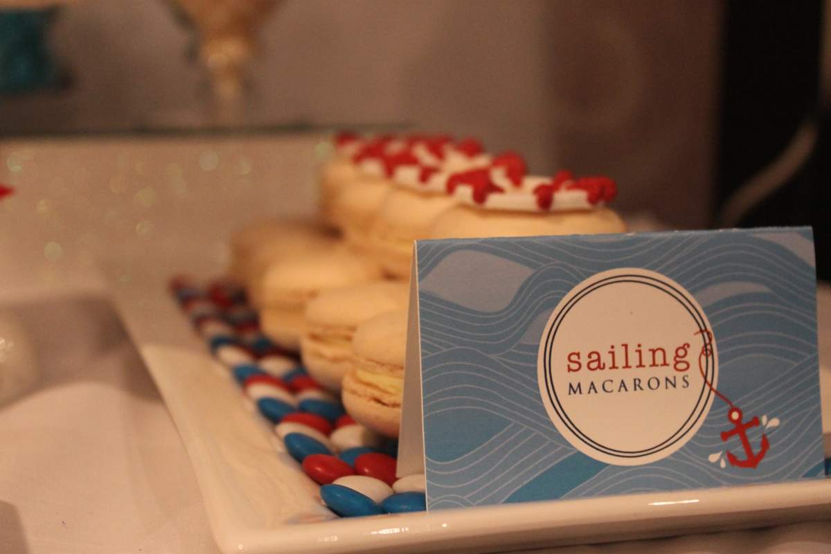 Ocean Swirl Nautical Dessert Table Baptism Party Ideas | Photo 1 of 20 ...