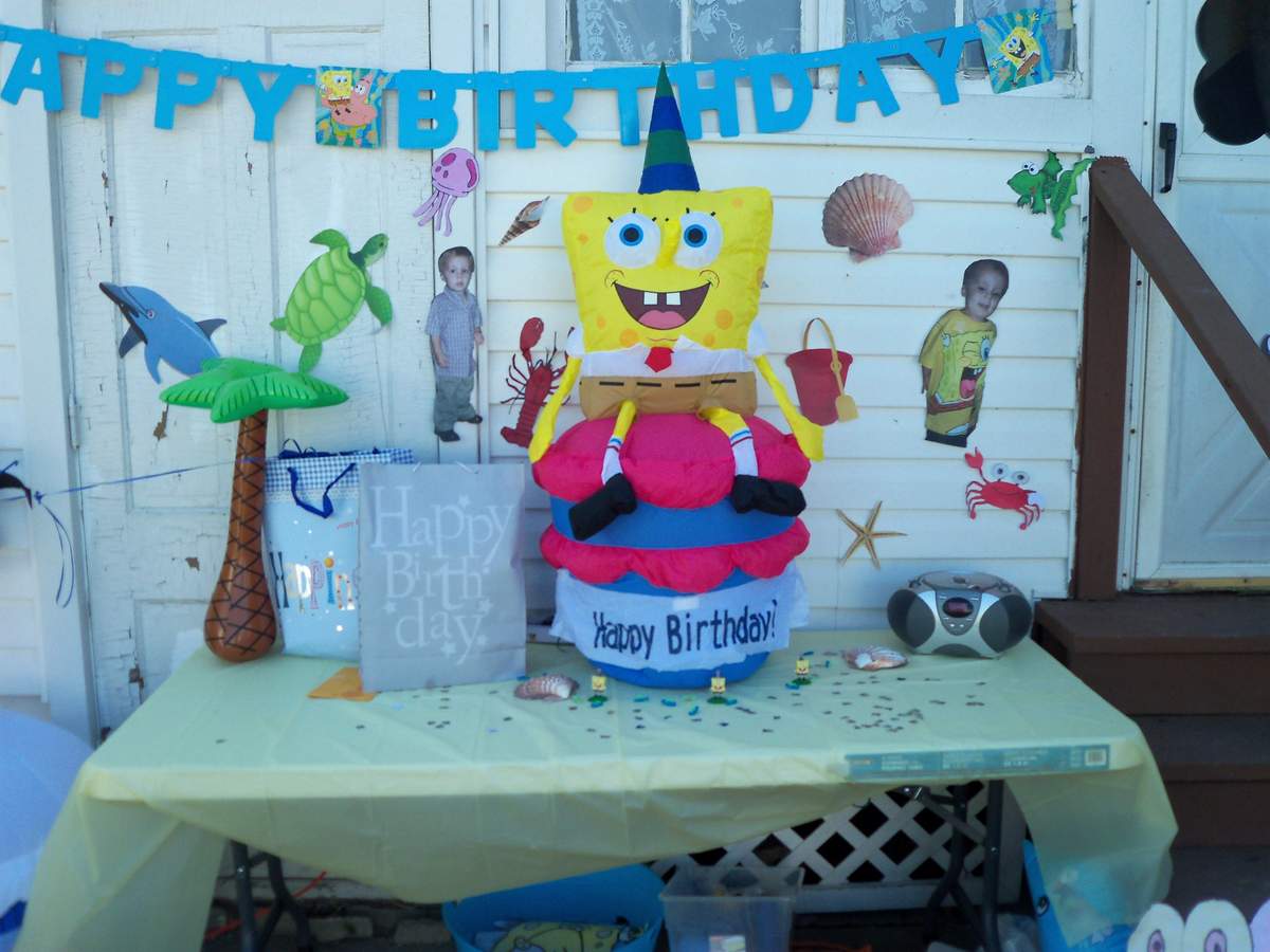 Spongebob- beach theme Birthday Party Ideas | Photo 18 of 66 | Catch My ...