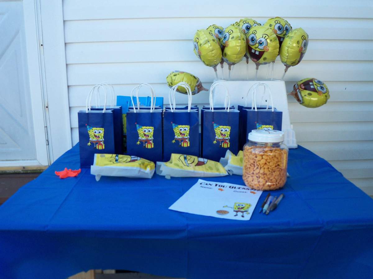 Spongebob- beach theme Birthday Party Ideas | Photo 18 of 66 | Catch My ...