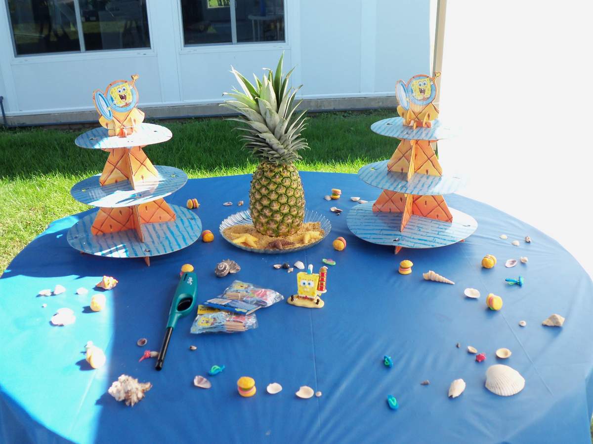 Spongebob- beach theme Birthday Party Ideas | Photo 18 of 66 | Catch My ...