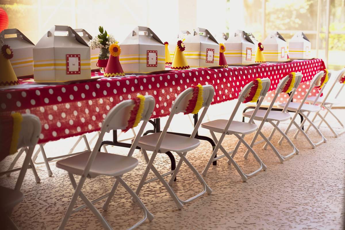 red and yellow polka dot monkey Birthday Party Ideas | Photo 7 of 32 ...