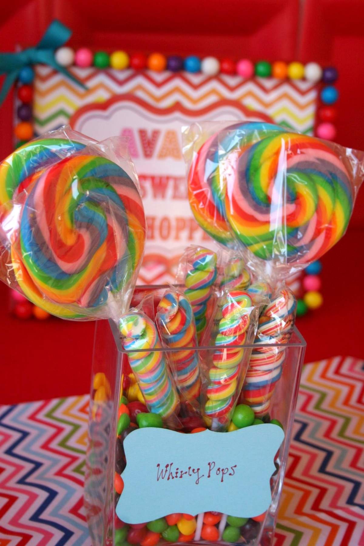 Rainbow Chevron/Candy Birthday Party Ideas | Photo 10 of 23 | Catch My ...