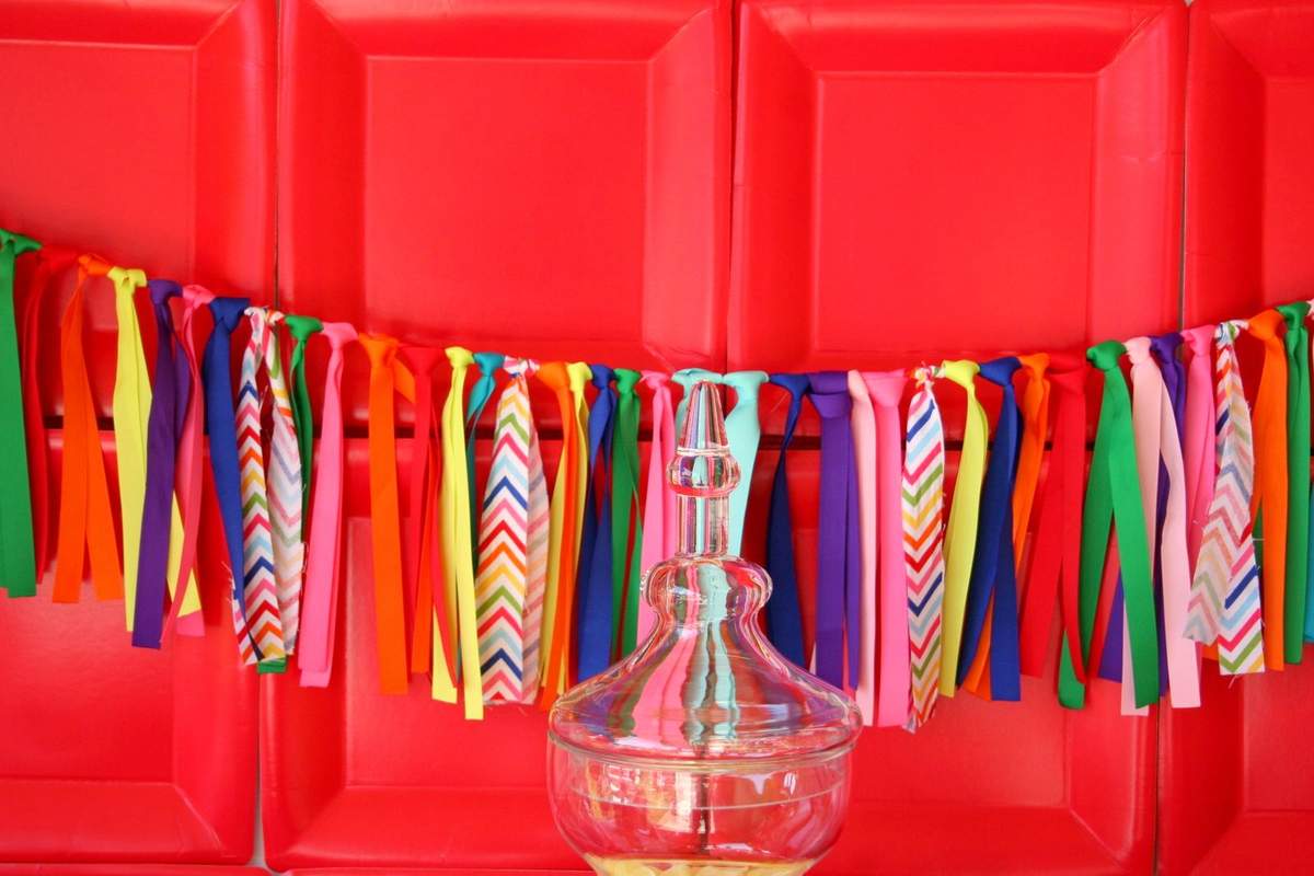 Rainbow Chevron/Candy Birthday Party Ideas | Photo 10 of 23 | Catch My ...