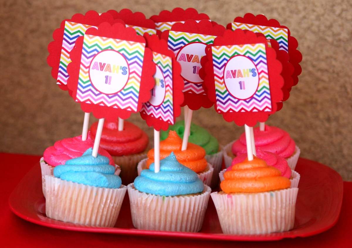 Rainbow Chevron/Candy Birthday Party Ideas | Photo 10 of 23 | Catch My ...