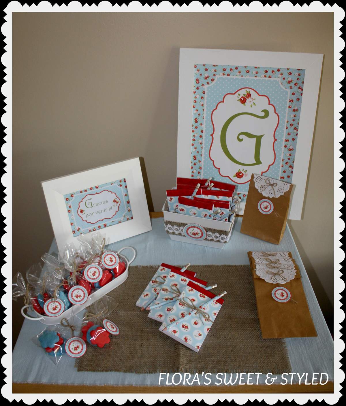 Rustic Shabby in red and aqua Tea Party Party Ideas | Photo 14 of 42 ...