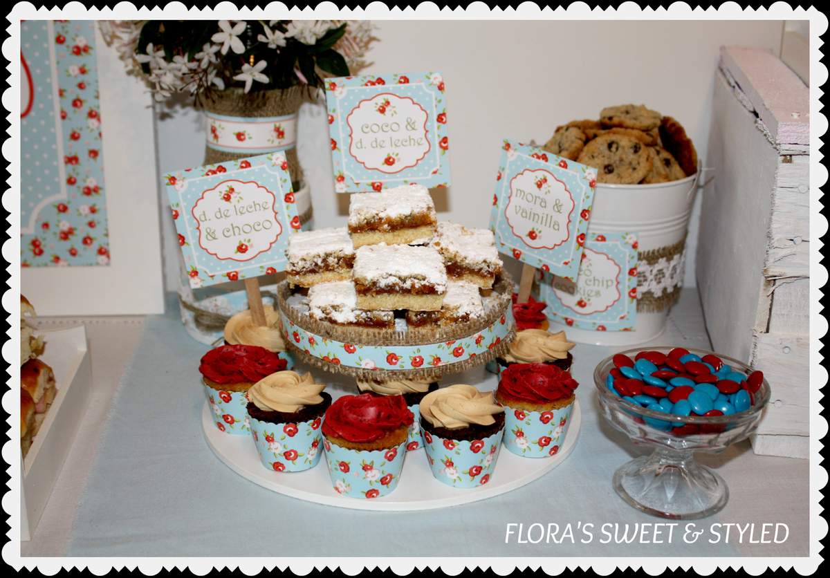 Rustic Shabby in red and aqua Tea Party Party Ideas | Photo 14 of 42 ...