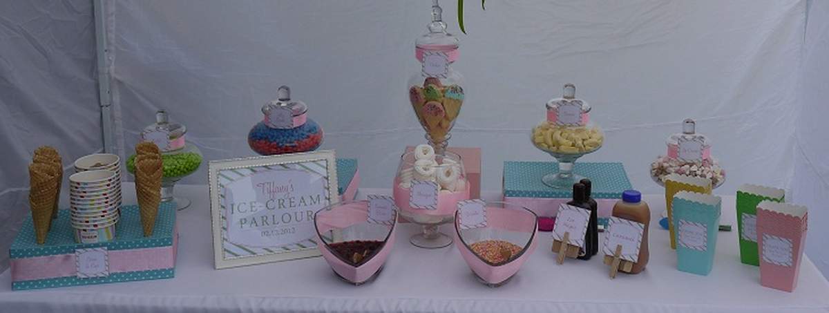 Ice-cream parlour buffet Birthday Party Ideas | Photo 4 of 20 | Catch ...
