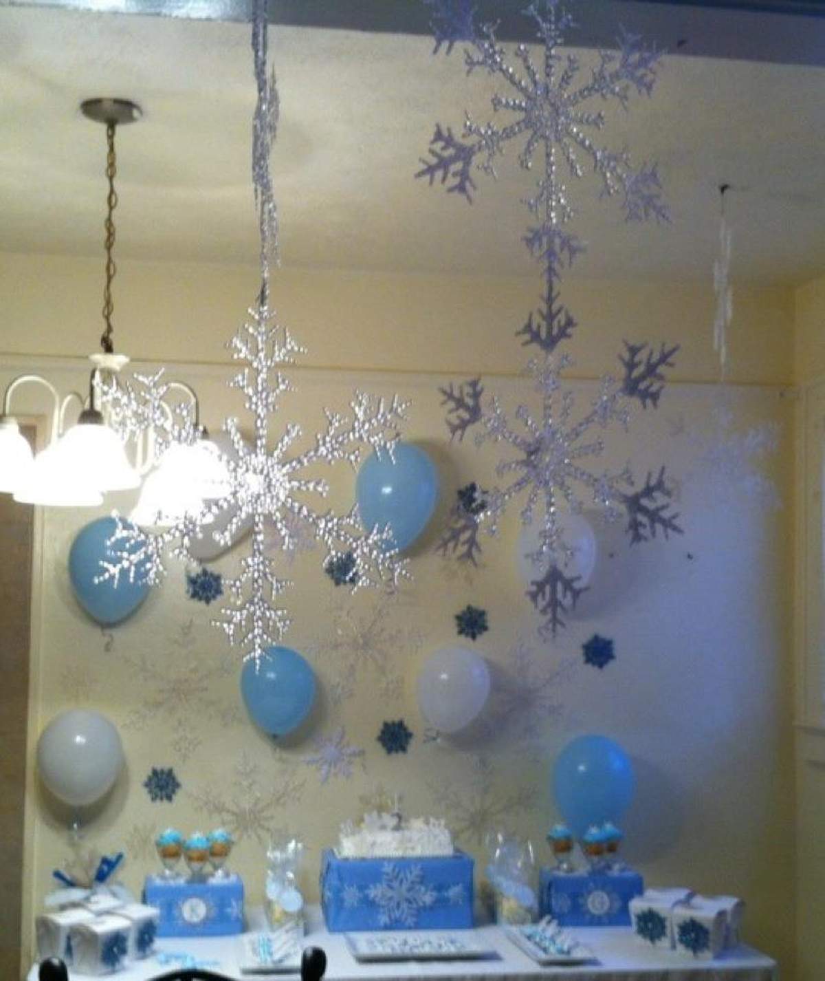 Winter Wonderland Snowflake Birthday Party Ideas | Photo 18 of 21 ...