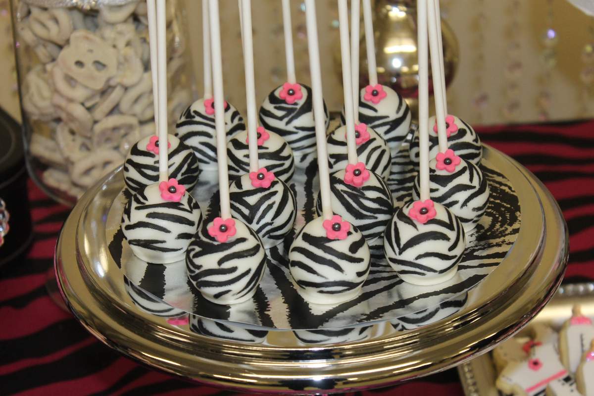 Pink/Zebra Theme Baby Shower Party Ideas | Photo 1 of 35 | Catch My Party