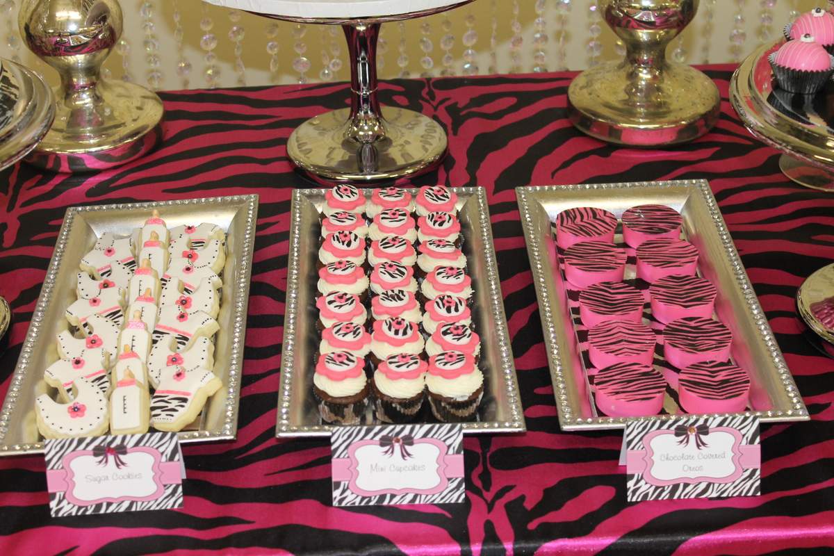 Pink/Zebra Theme Baby Shower Party Ideas | Photo 1 of 35 | Catch My Party