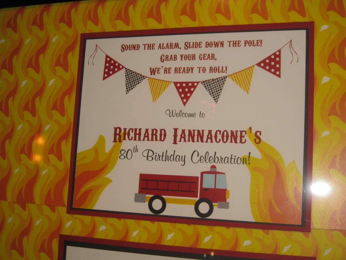 Fireman Theme! 80th Birthday Birthday Party Ideas | Photo 12 of 23 ...