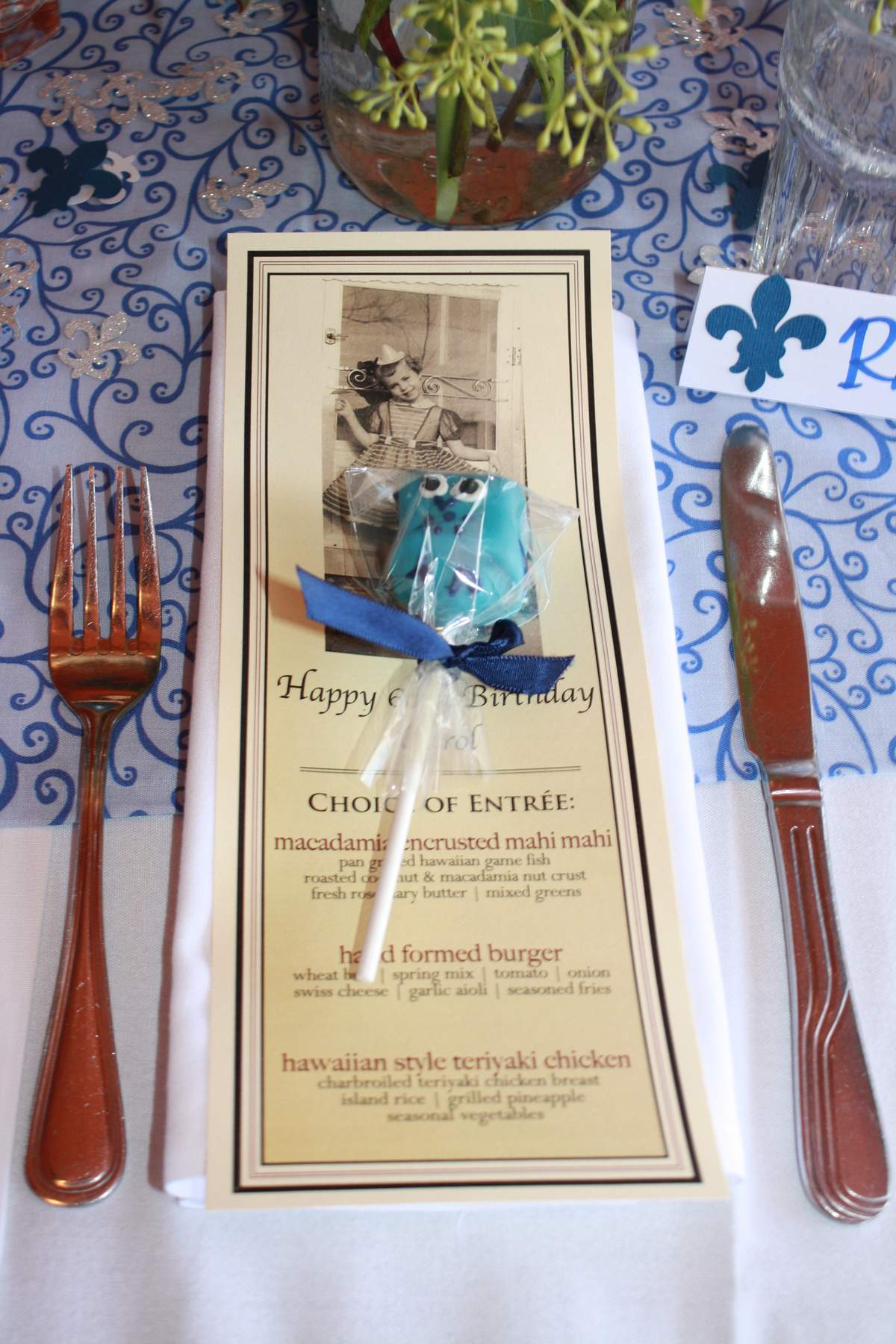 Kappa--Owl, key and fleur-de-lis Birthday Party Ideas | Photo 1 of 12 ...