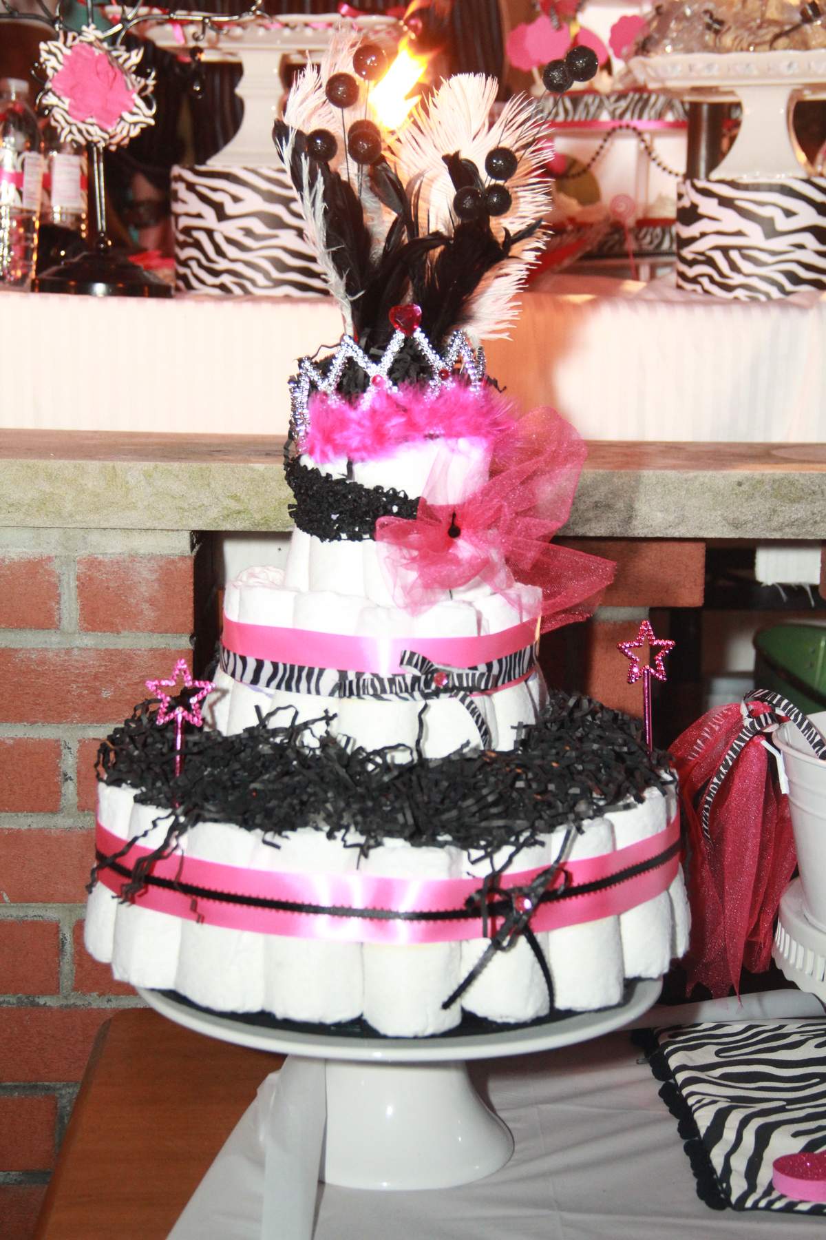 Hot pink and Zebra Baby Shower Party Ideas | Photo 2 of 29 | Catch My Party