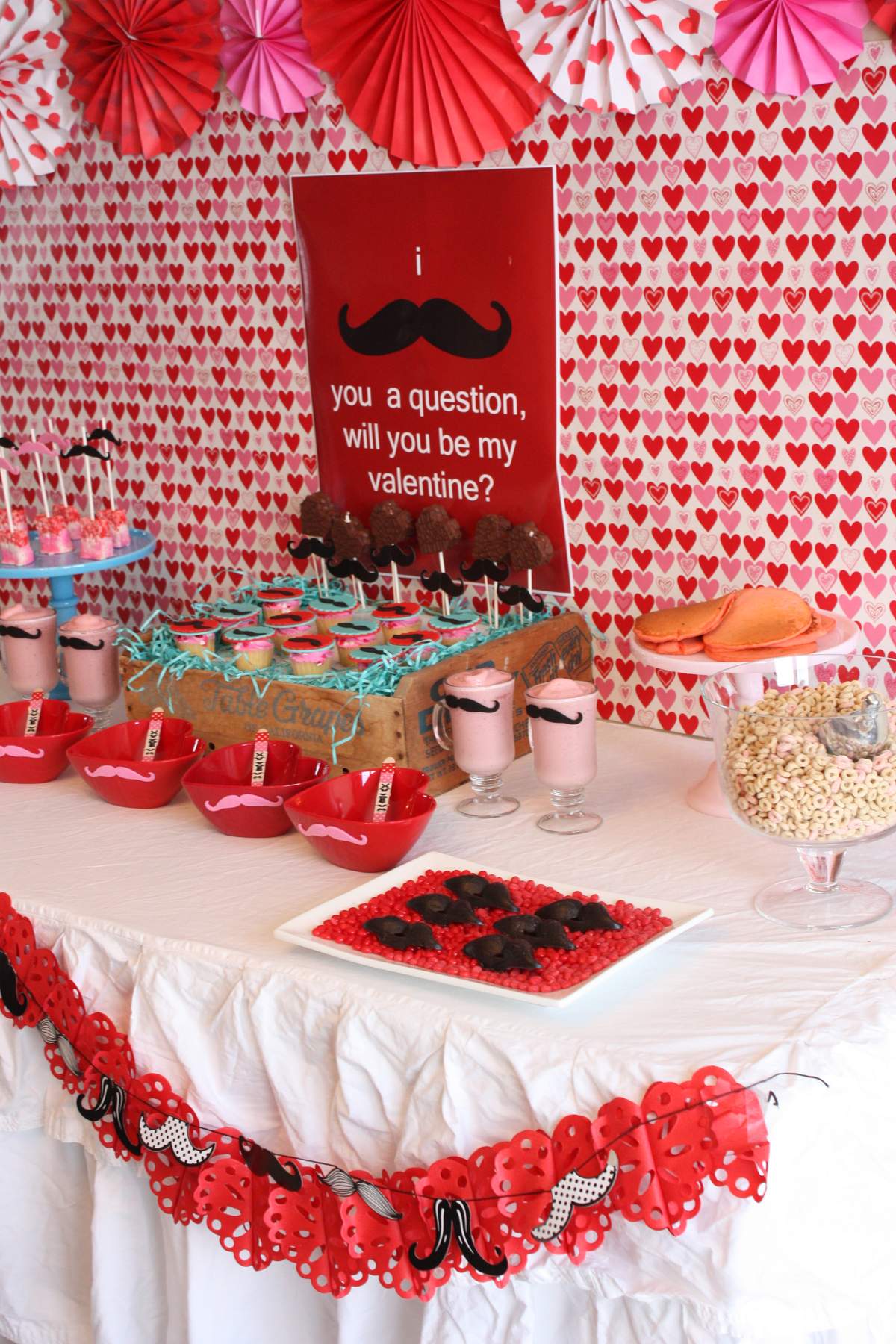 mustache party Valentine's Day Party Ideas | Photo 10 of 23 | Catch My ...