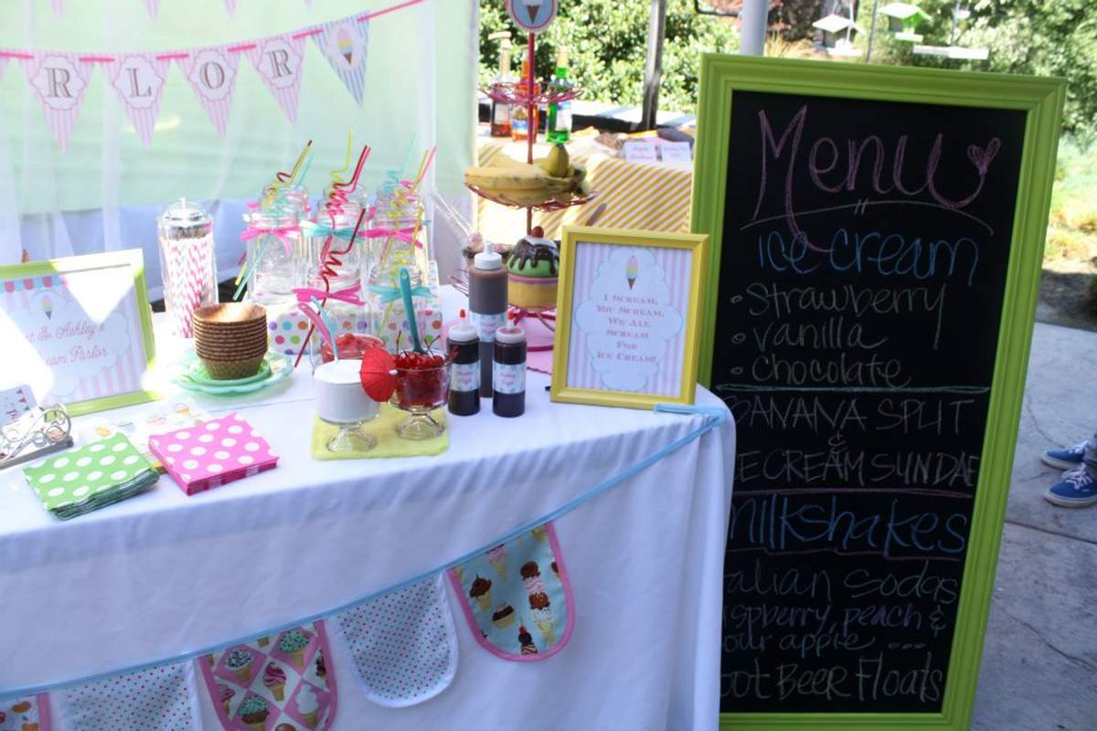 Ice Cream Parlor Party End of School Year Party Party Ideas | Photo 1 ...