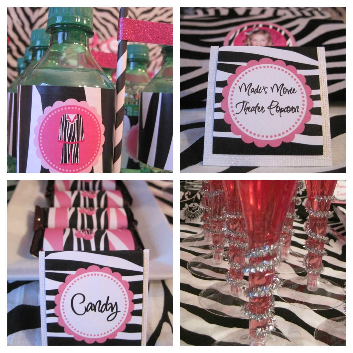 Pink/Zebra Theme Birthday Party Ideas | Photo 10 of 16 | Catch My Party