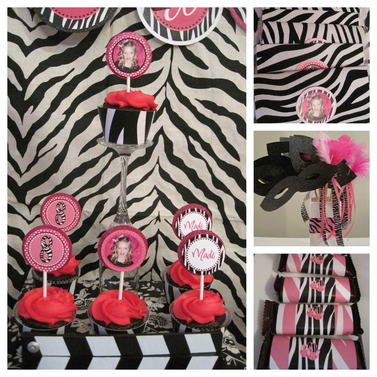 Pink/Zebra Theme Birthday Party Ideas | Photo 10 of 16 | Catch My Party