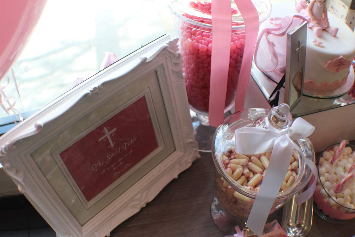 Pink Baptism Party Ideas | Photo 7 of 15 | Catch My Party