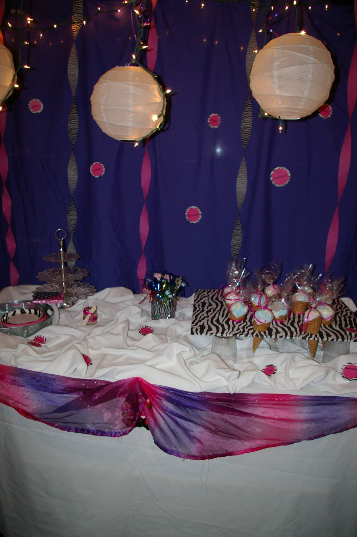 Pink/Zebra Theme Birthday Party Ideas | Photo 2 of 19 | Catch My Party